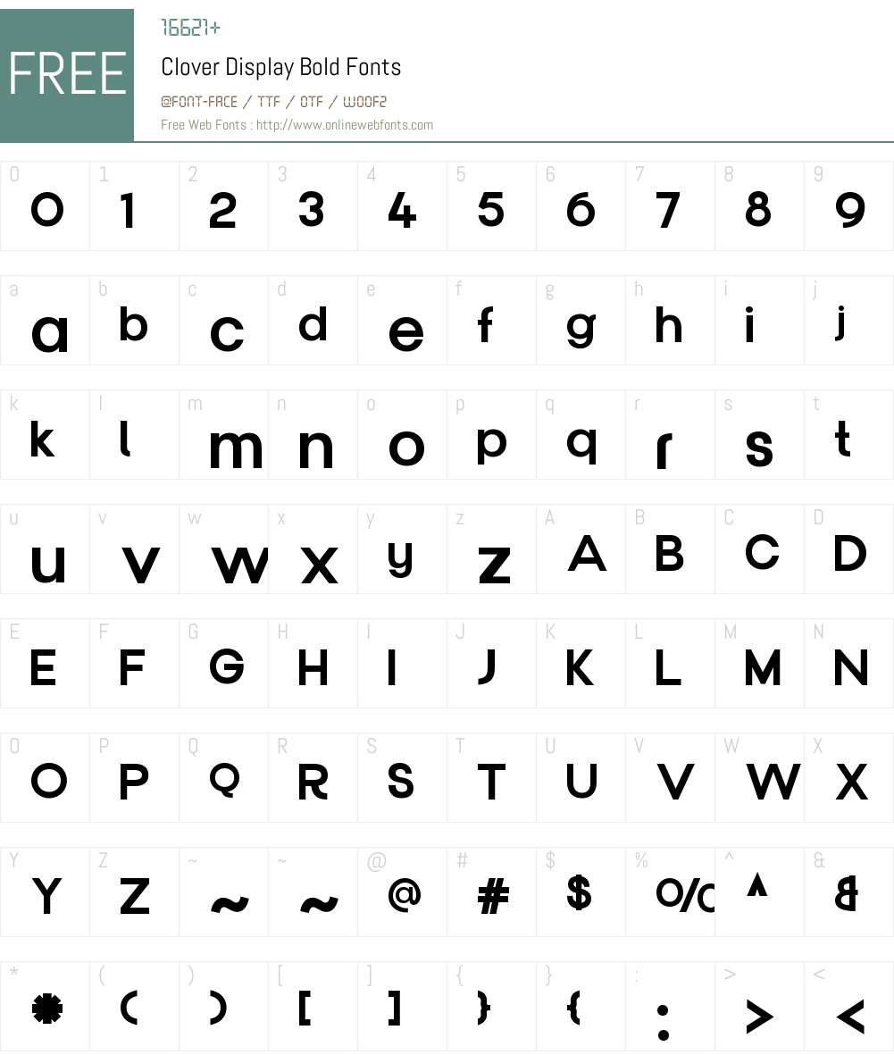 Clover Display Bold 1.000;FEAKit 1.0 Fonts Free Download ...