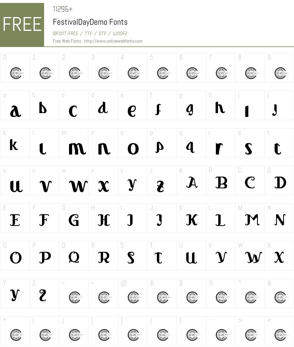 FestivalDayDemo 1.001;Fontself Maker 3.5.7 Fonts Free Download ...