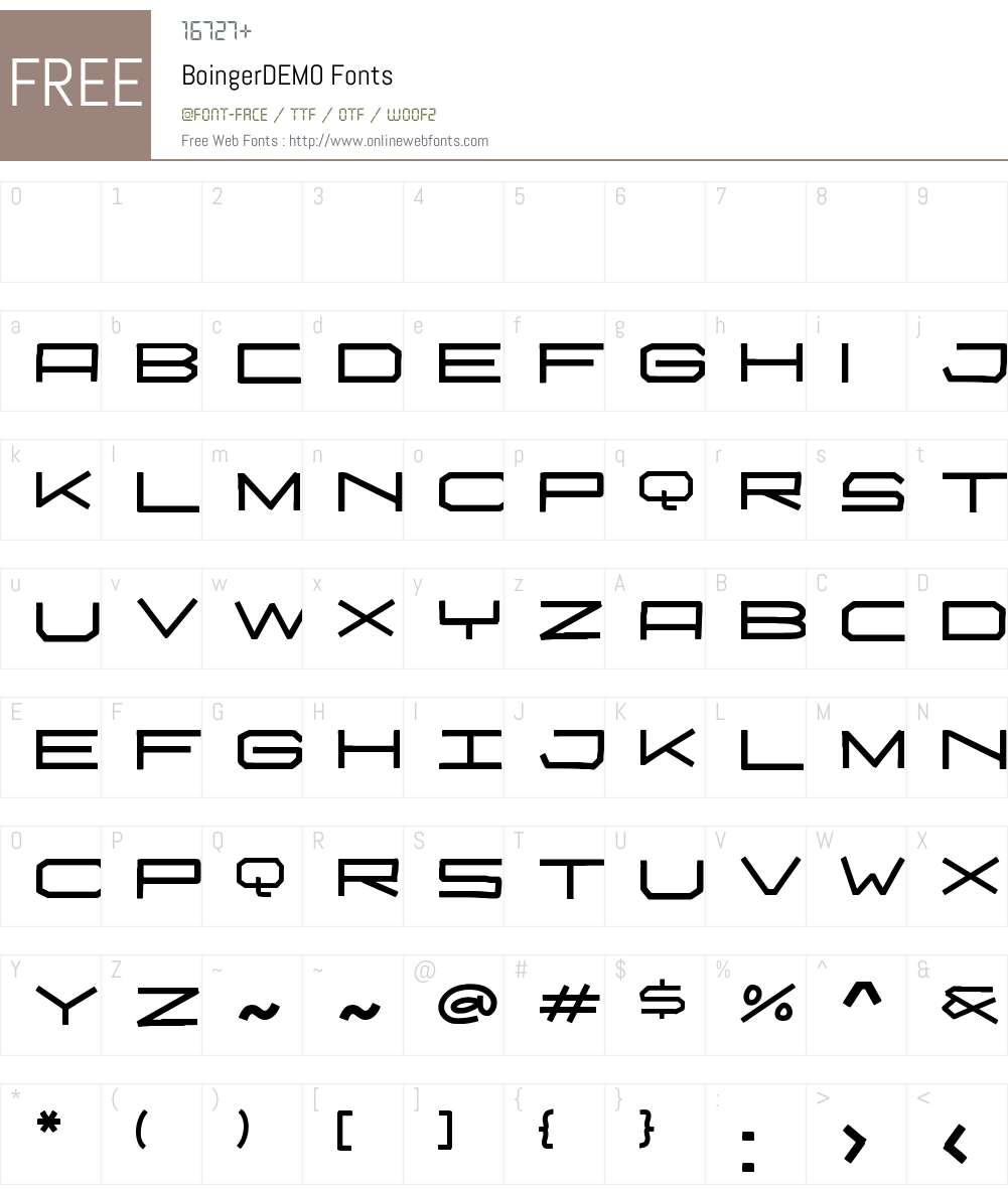 Boinger DEMO 1.001;Fontself Maker 3.5.4 Fonts Free Download ...