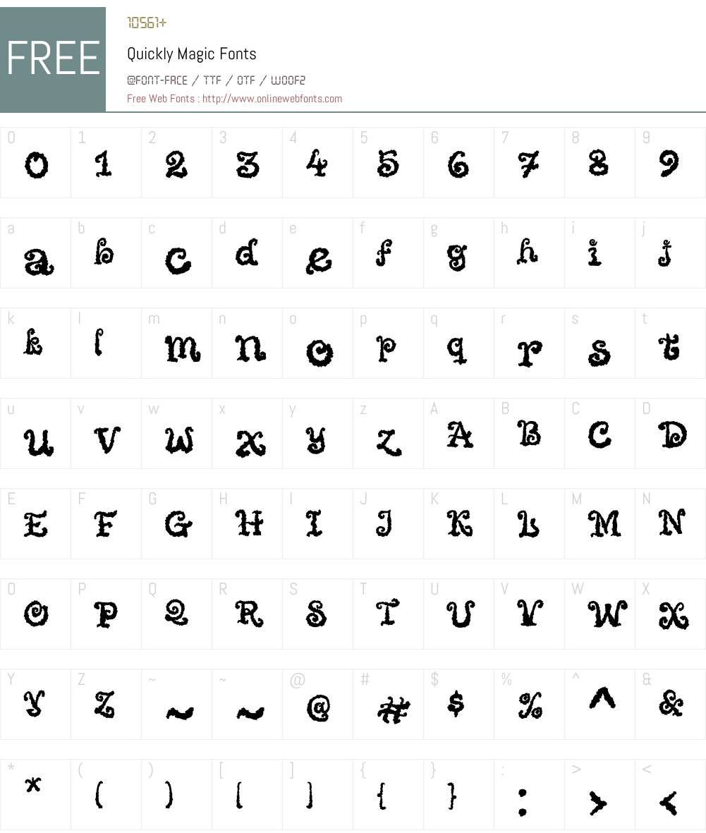 Quickly Magic 1.00;September 7, 2022;FontCreator 12.0.0.2567 64-bit Fonts Free Download ...