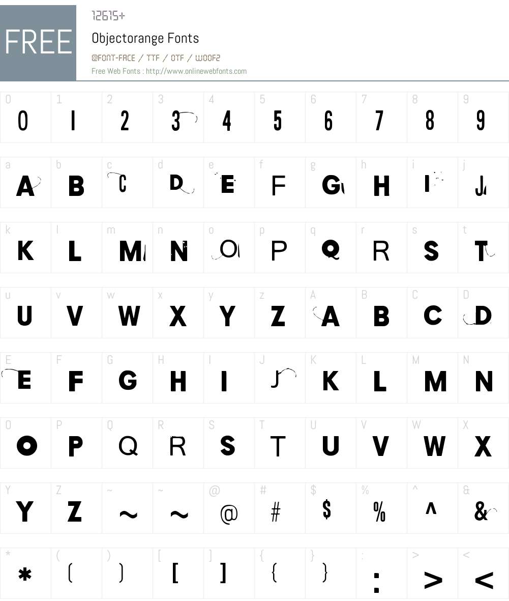 Objectorange 1.00 November 11, 2022, initial release Fonts Free Download - OnlineWebFonts.COM