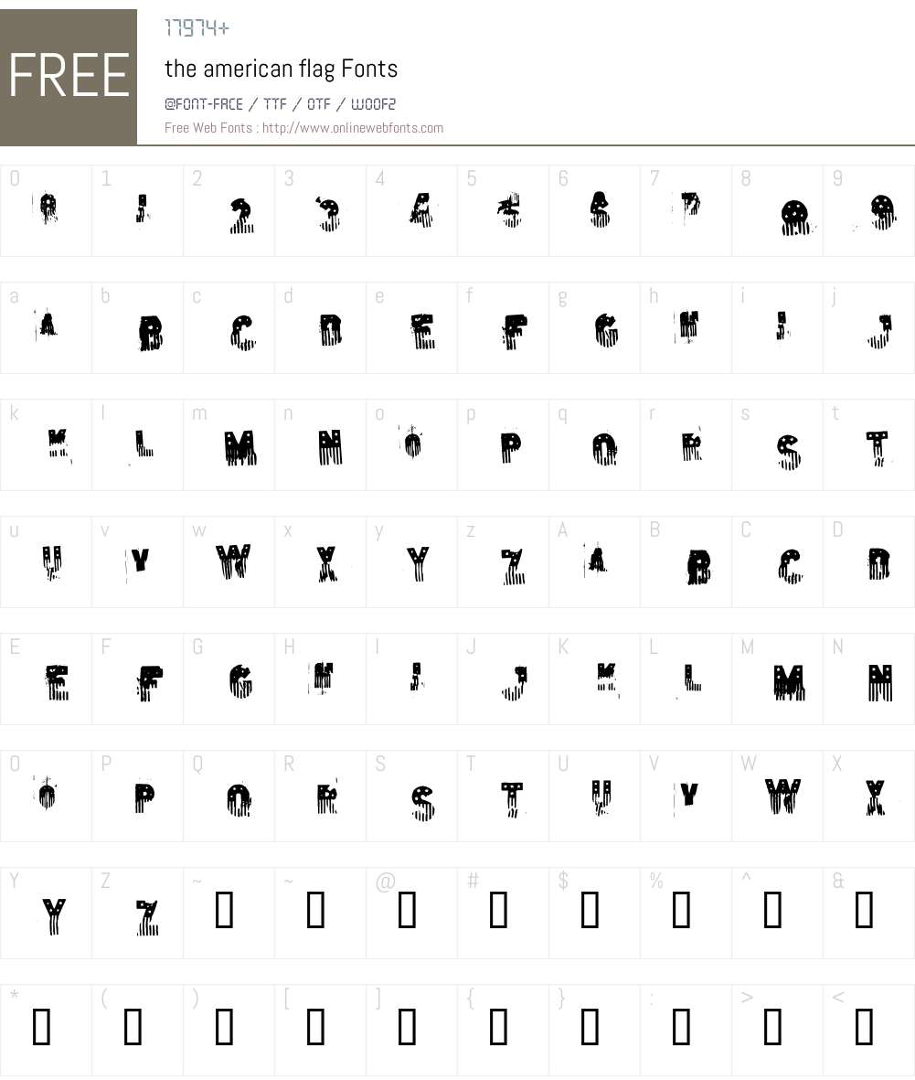 the american flag Altsys Fontographer 4.1 7/12/98 Fonts Free Download ...