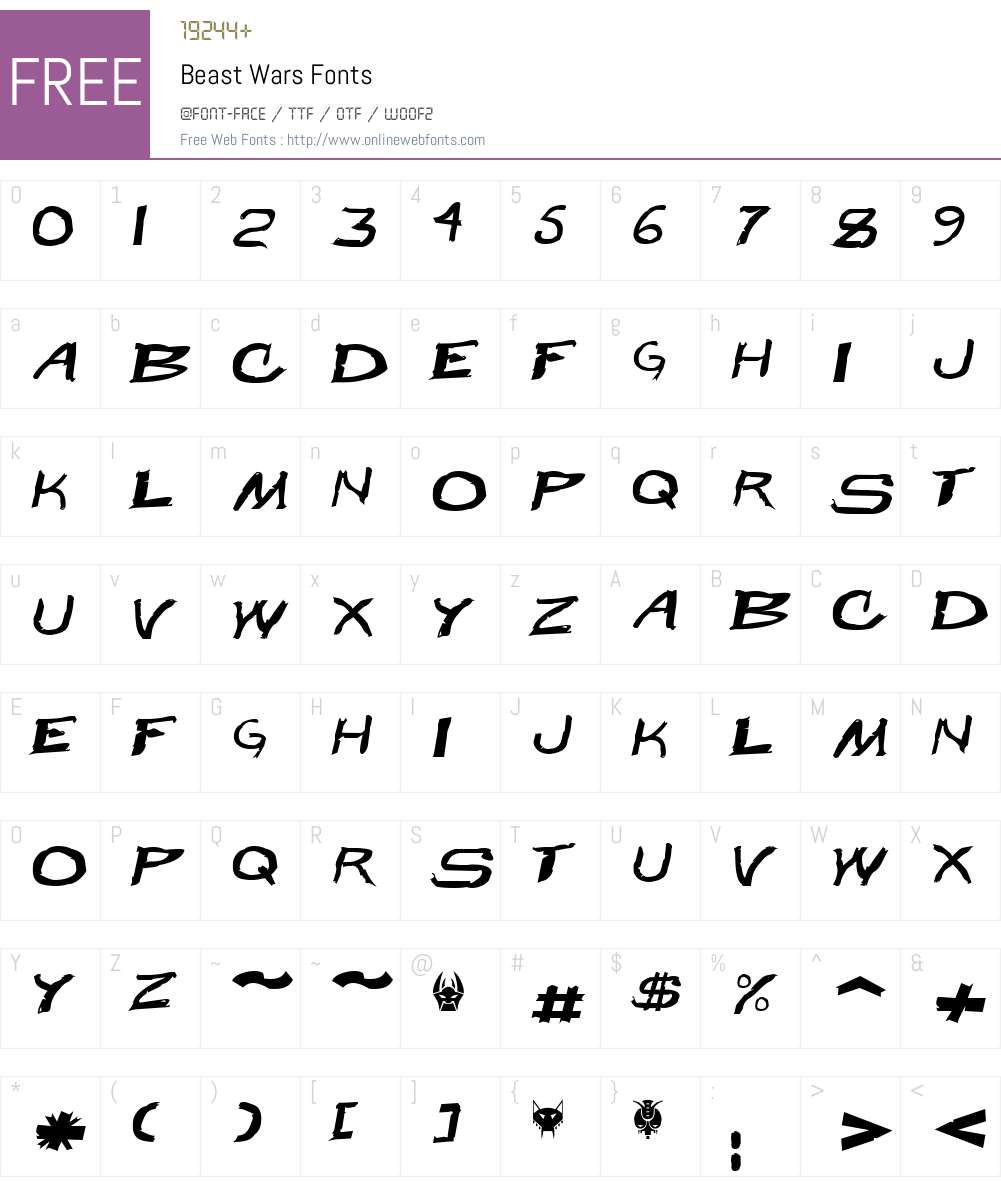 Beast Wars V1 BeastWars Fonts Free Download - OnlineWebFonts.COM