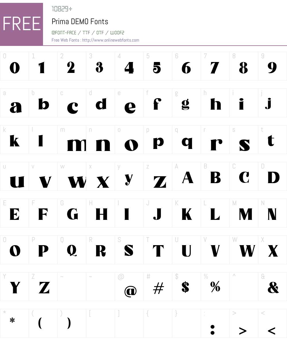Prima DEMO 1.0 Fonts Free Download - OnlineWebFonts.COM