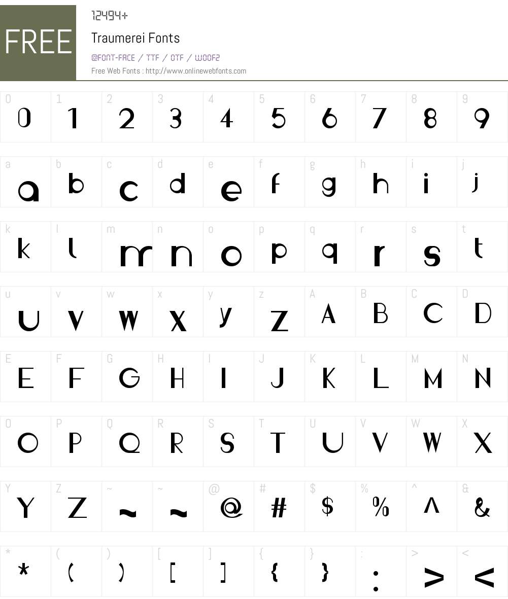 Traumerei 1.00;April 28, 2021;FontCreator 12.0.0.2525 64-bit Fonts Free ...