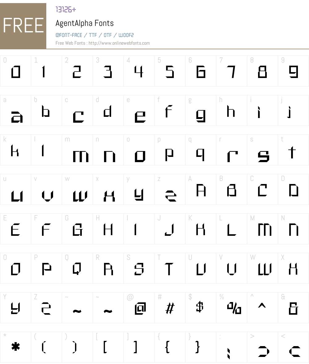 Agent Alpha 1.0 Fonts Free Download - OnlineWebFonts.COM