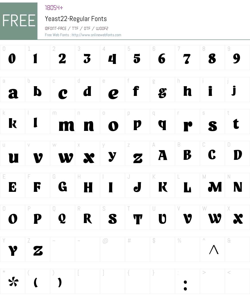Yeast 22 1.000 Fonts Free Download - OnlineWebFonts.COM