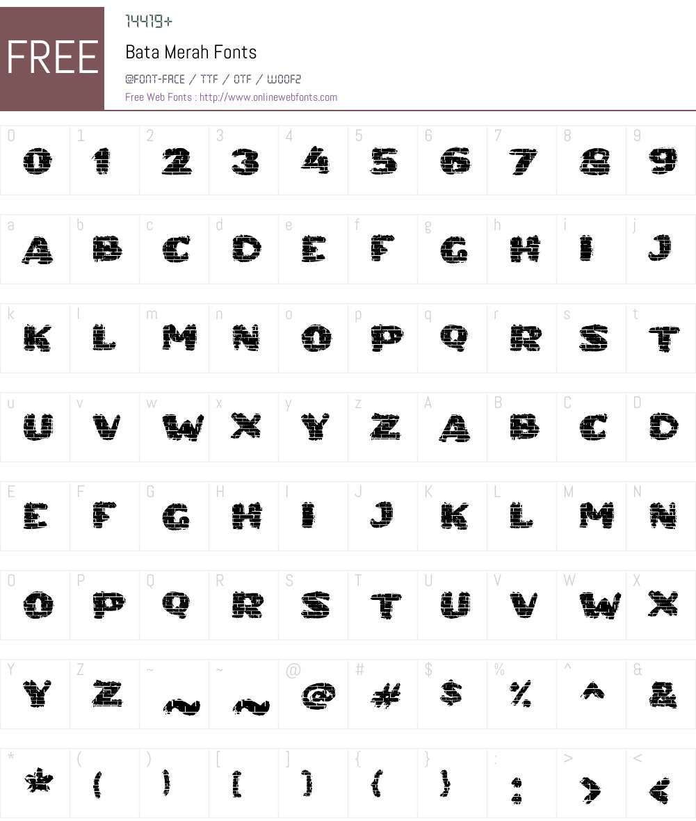 b Bata Merah 001.000 Fonts Free Download - OnlineWebFonts.COM