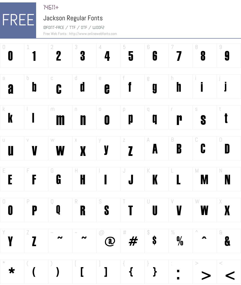 Jackson Regular Altsys Fontographer 3.5 9/5/96 Fonts Free Download ...