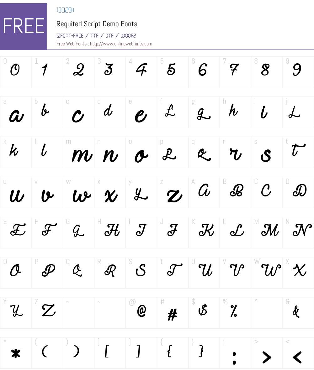 Requited Script Demo Fonts Free Download - OnlineWebFonts.COM