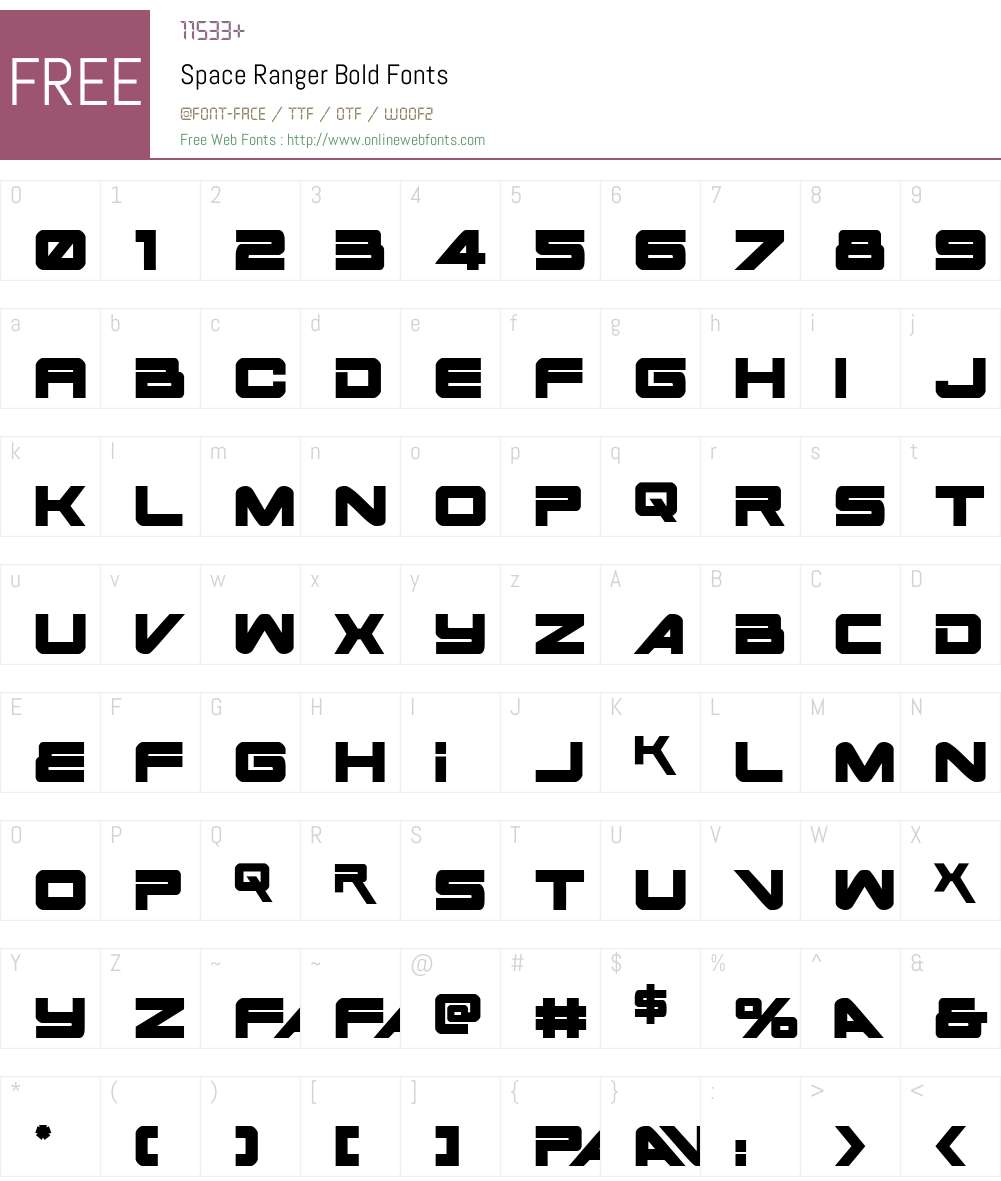 Space Ranger Bold 001.000 Fonts Free Download - OnlineWebFonts.COM