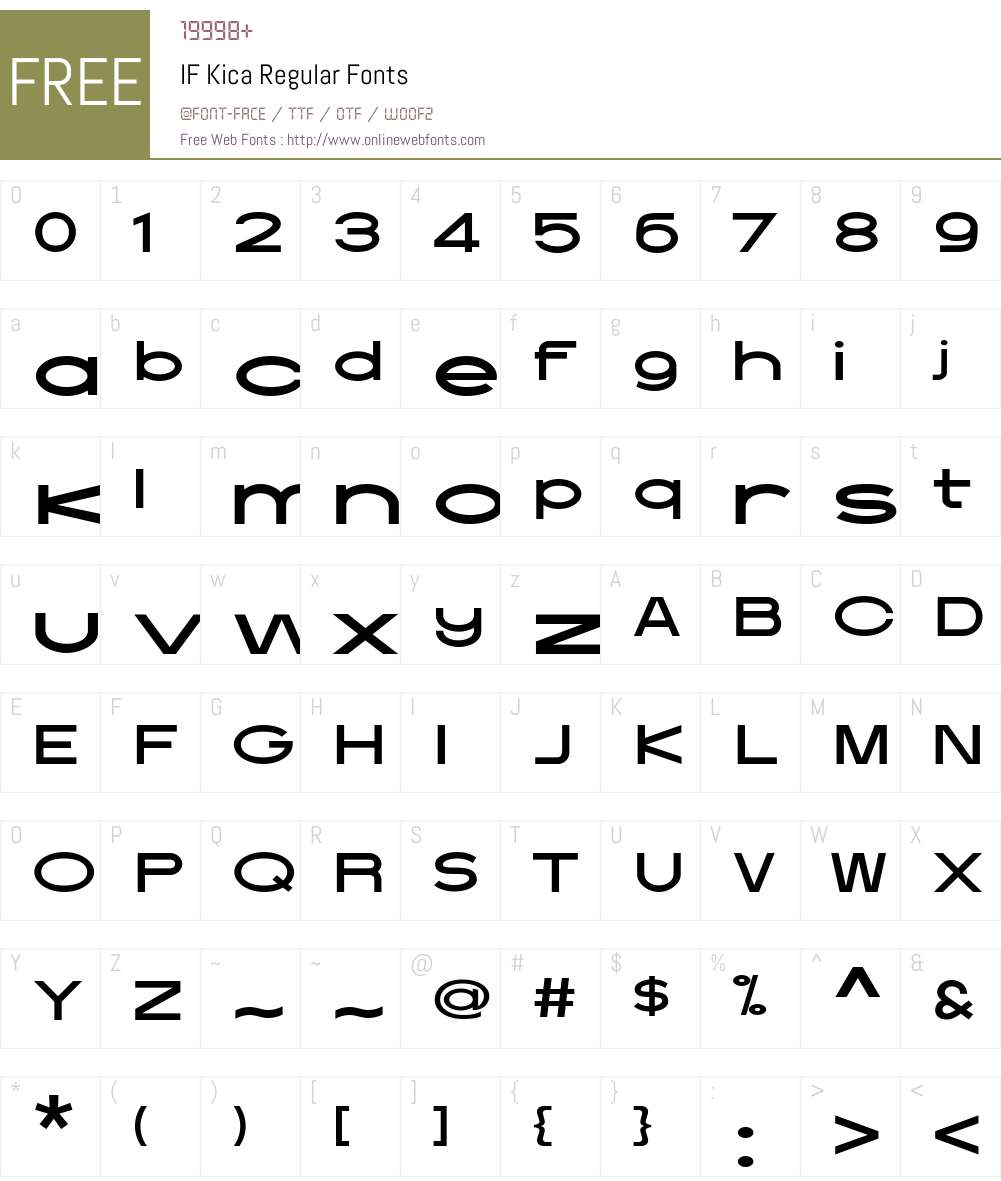 IF Kica 1.000 Fonts Free Download - OnlineWebFonts.COM
