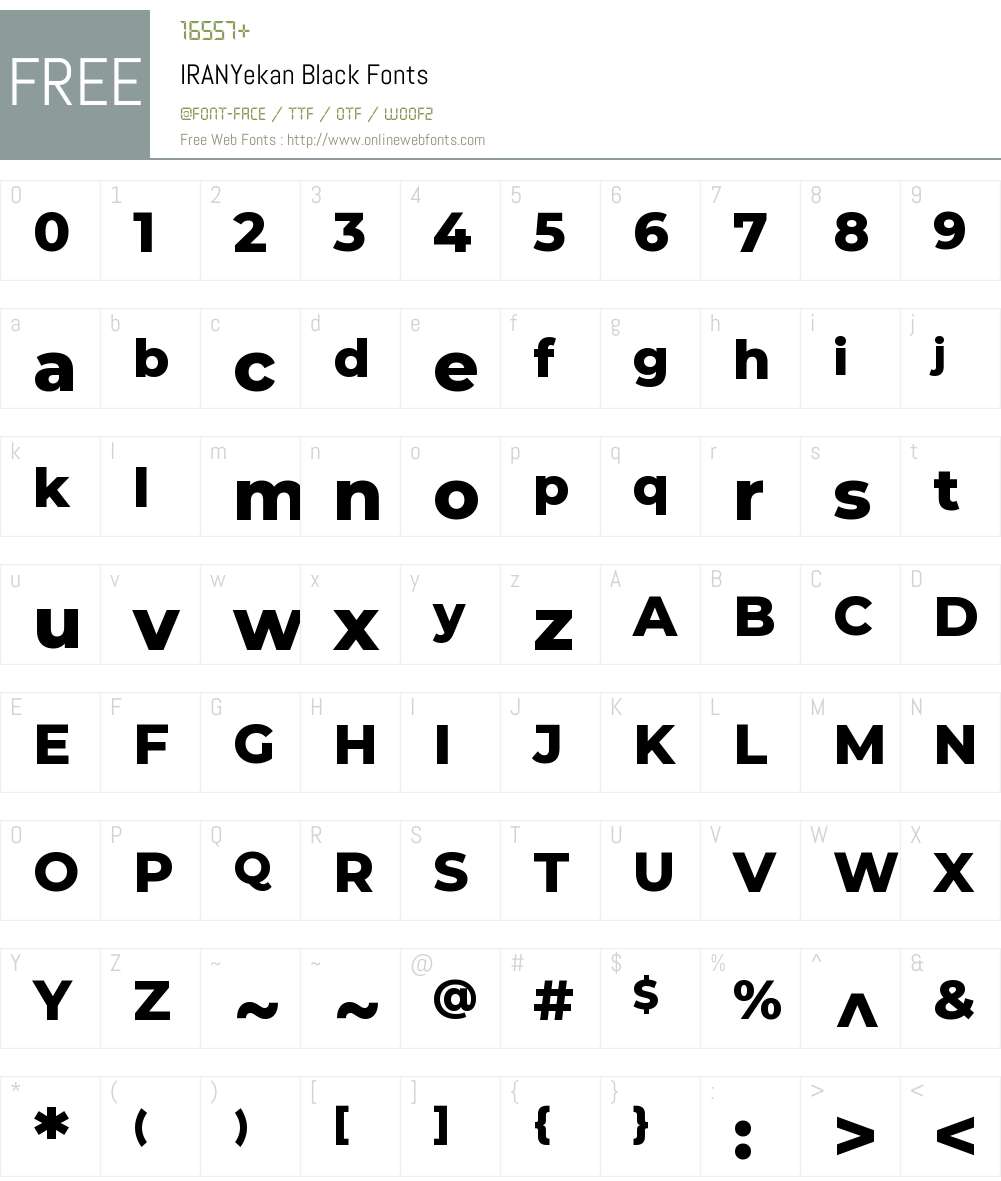 IRANYekan Black 3.00;October 5, 2018;FontCreator 13.0.0.2683 64-bit ...