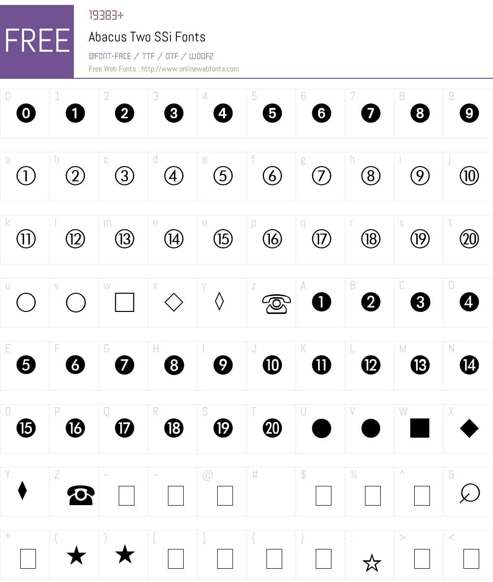 Abacus Two SSi 001.000 Fonts Free Download - OnlineWebFonts.COM