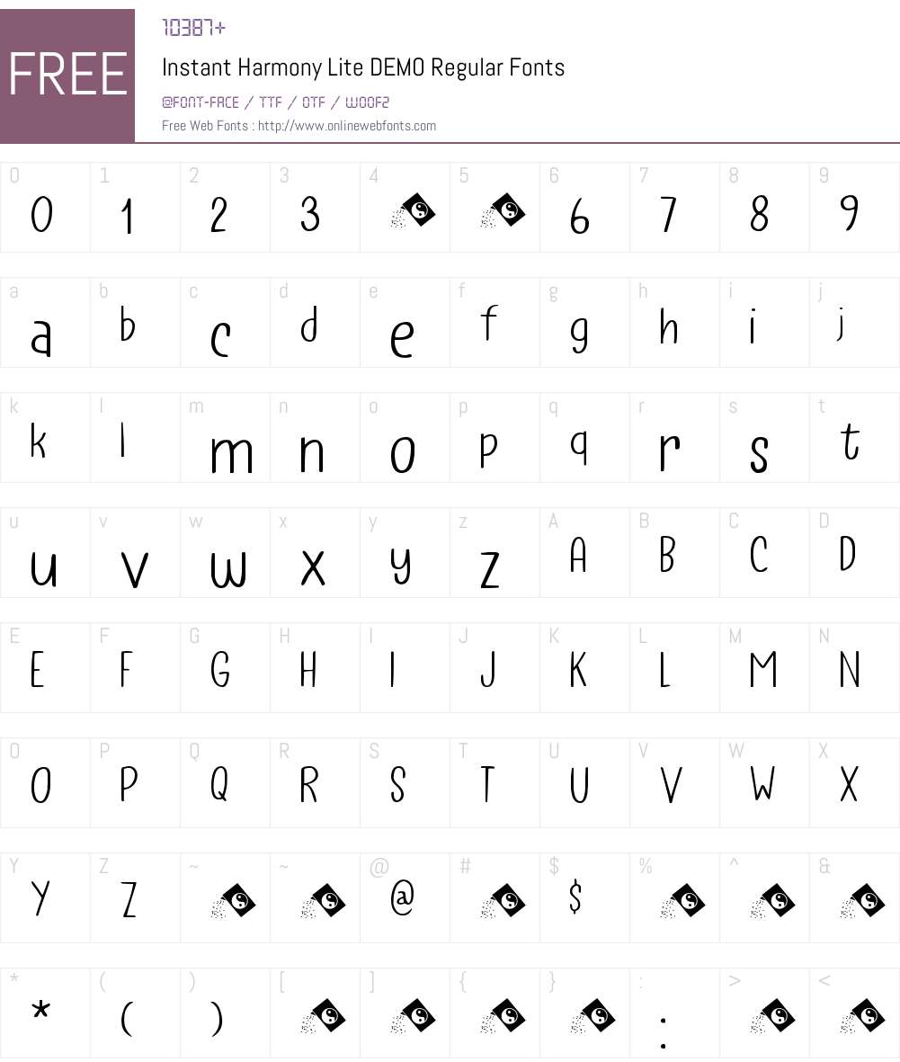 Instant Harmony Lite DEMO 1.000 Fonts Free Download - OnlineWebFonts.COM