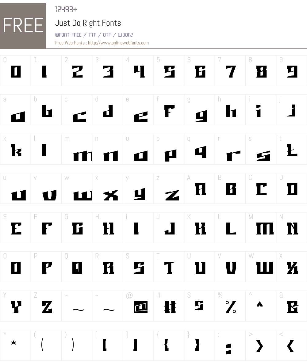Just Do Right 1.00 May 8, 2017, initial release Fonts Free Download ...