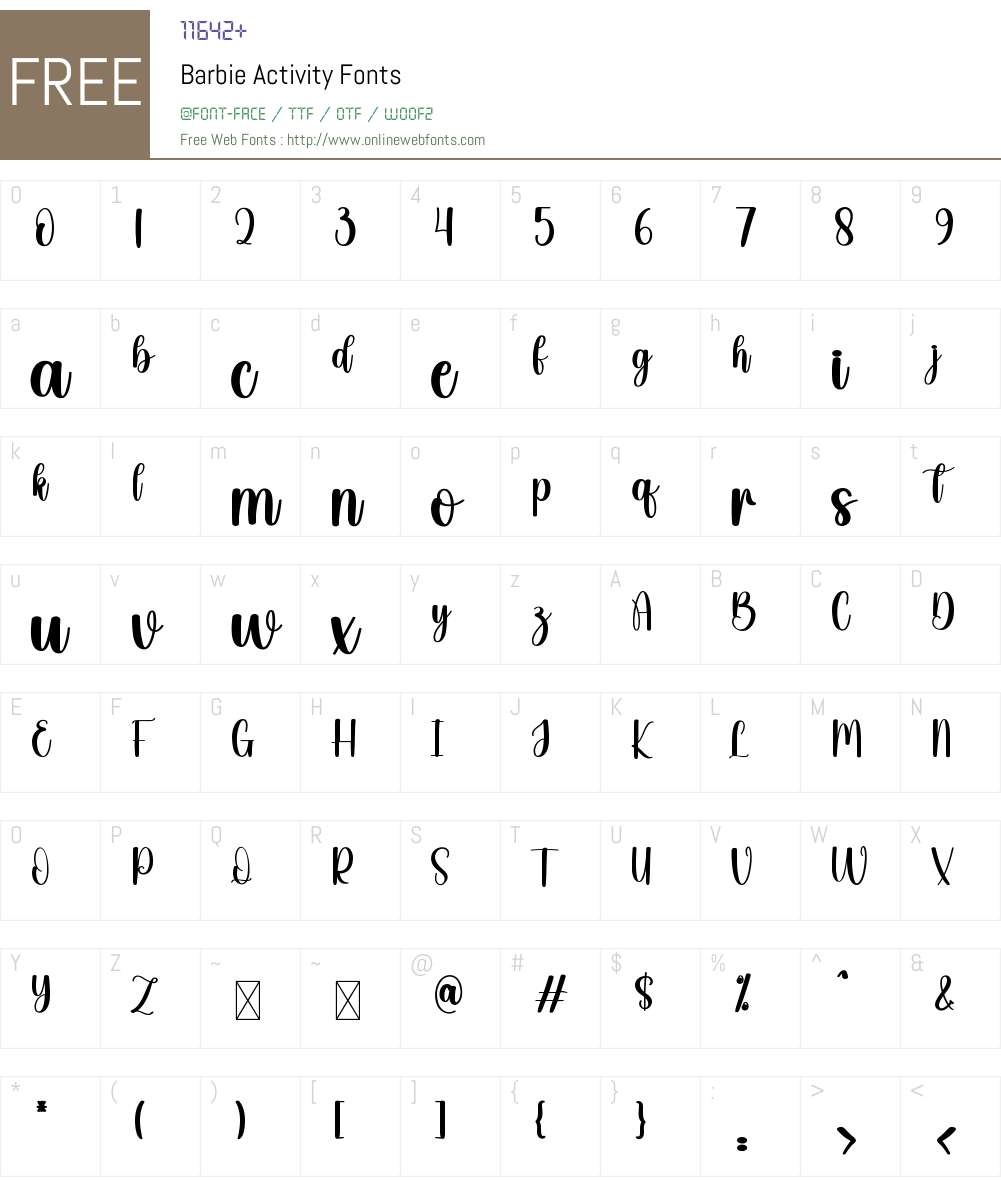 Barbie Activity 1.004;Fontself Maker 3.5.7 Fonts Free Download ...