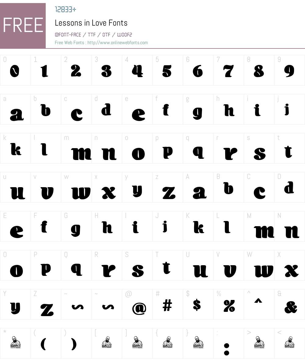 Lessons in Love 1.00;November 28, 2023;FontCreator 11.0.0.2388 64-bit ...