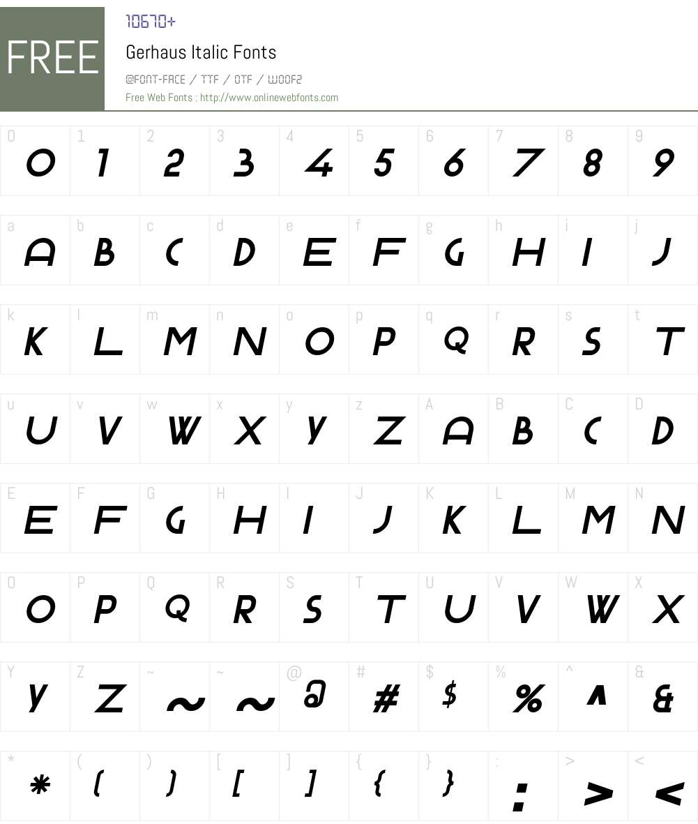 Gerhaus 1.01 Fonts Free Download - OnlineWebFonts.COM
