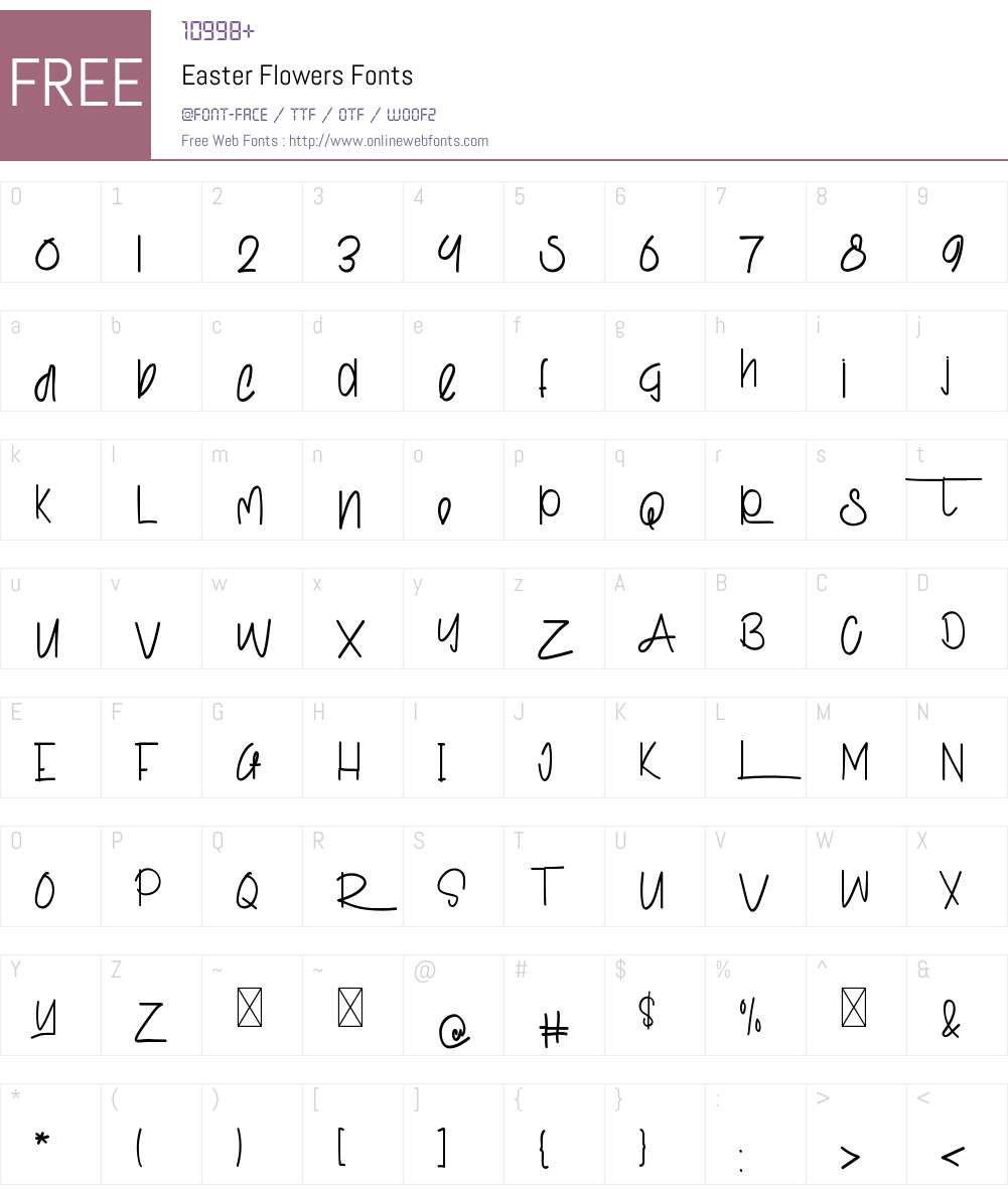 Easter Flowers 1.001;Fontself Maker 3.5.4 Fonts Free Download ...