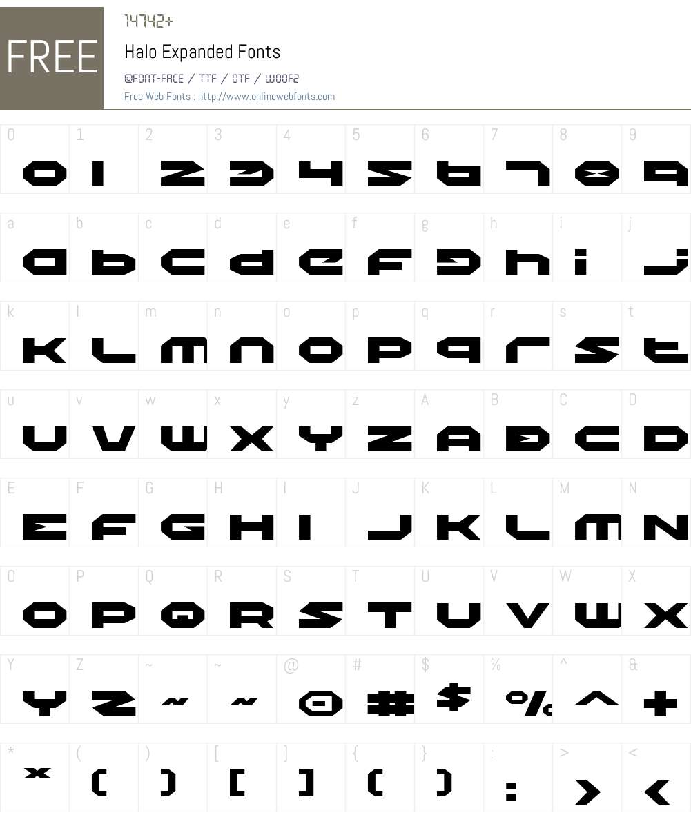 Halo Expanded 2 Fonts Free Download - OnlineWebFonts.COM