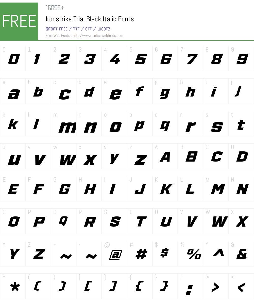 Ironstrike Trial Black 1.001;PS 001.001;hotconv 1.0.70;makeotf.lib2.5. ...