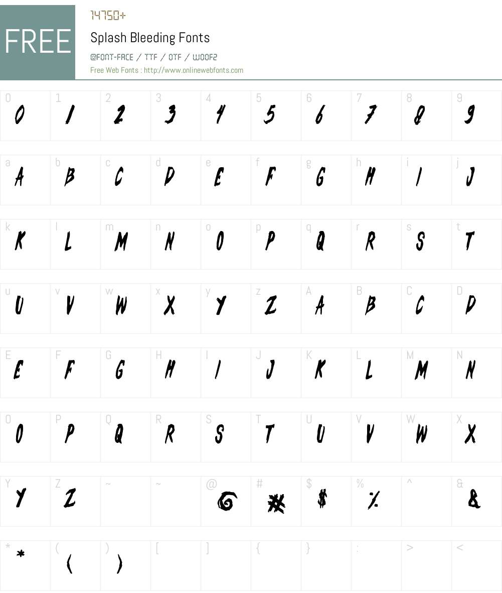 Splash Bleeding 1.002;Fontself Maker 1.1.0 Fonts Free Download ...