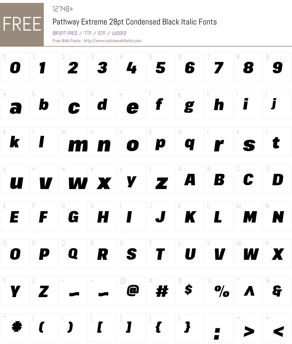 Pathway Extreme 28pt Condensed Black 1.001;gftools[0.9.26] Fonts Free ...
