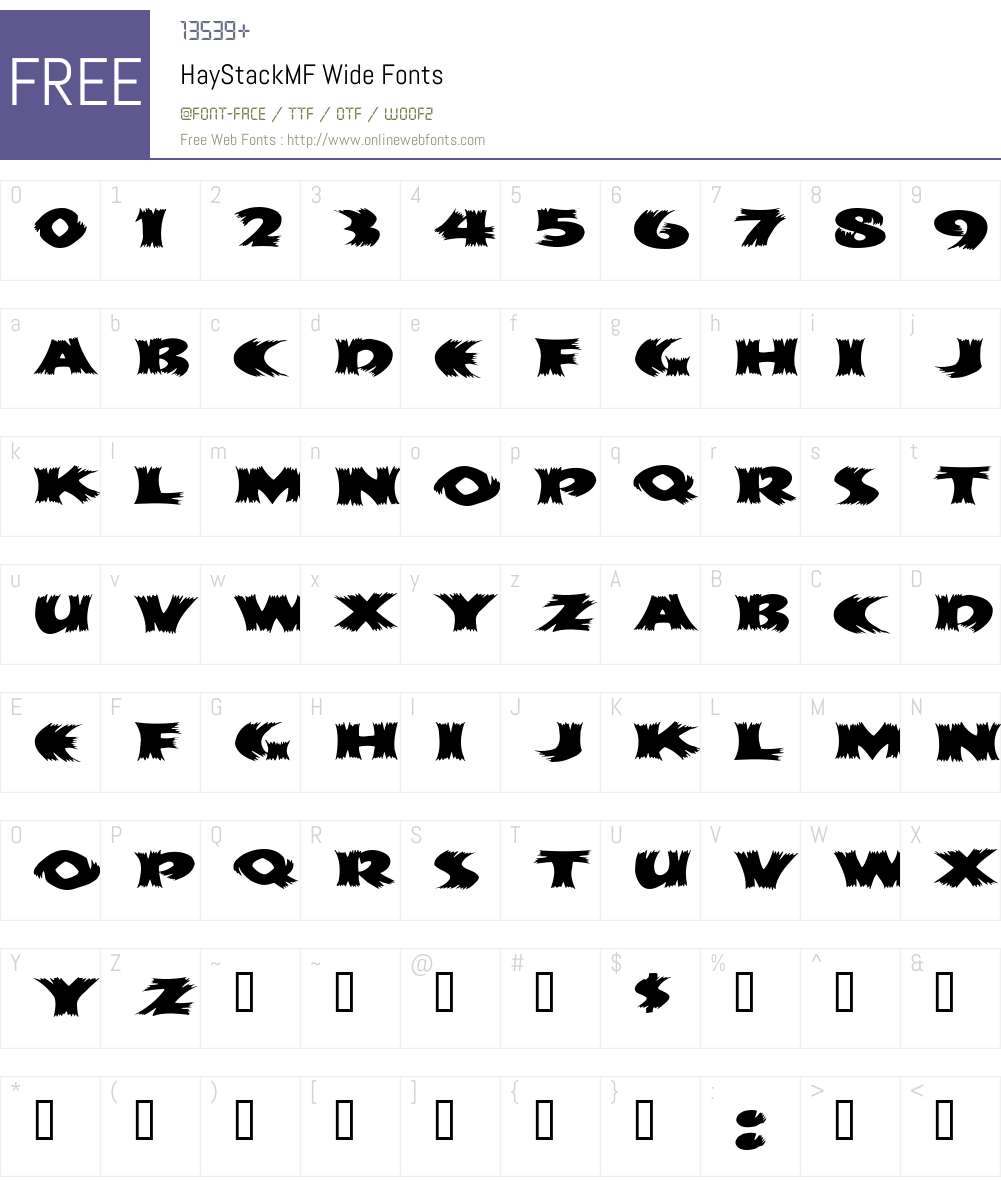 HayStackMF Wide 1.01 Fonts Free Download - OnlineWebFonts.COM