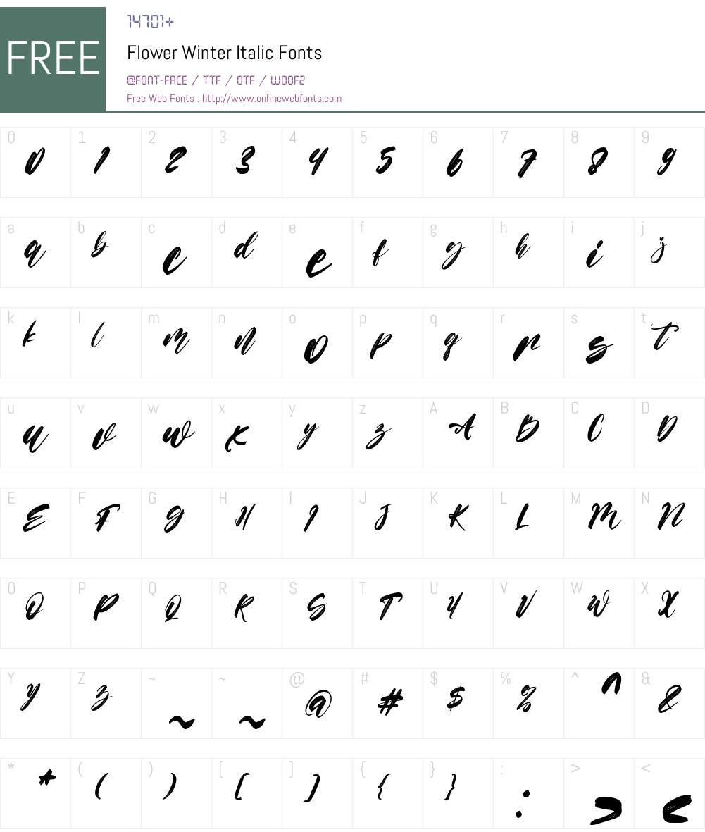 Flower Winter Italic 1.00;October 12, 2020;FontCreator 11.5.0.2430 64 ...