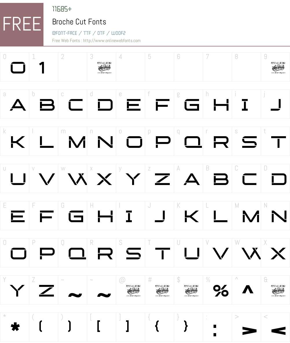Broche Cut 1.00;April 10, 2021;FontCreator 13.0.0.2683 64-bit Fonts ...