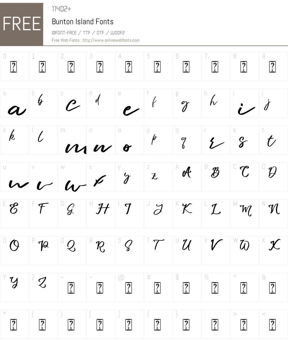 Bunton Island 1.00;May 23, 2021;FontCreator 13.0.0.2683 64-bit Fonts ...