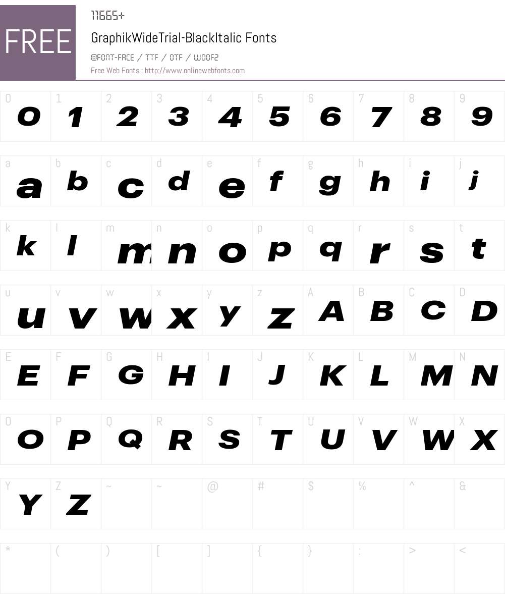 Graphik Wide Black Trial 1.001;PS 1.1;hotconv 1.0.88;makeotf.lib2.5. ...