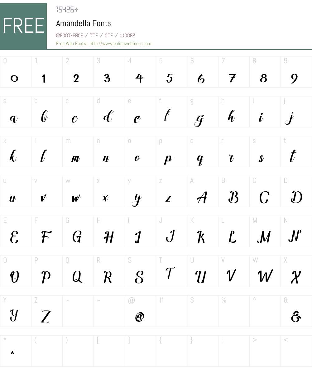 Amandella Fonts Free Download - OnlineWebFonts.COM