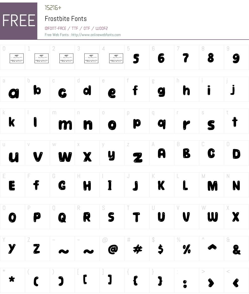 Frostbite 1.000 Fonts Free Download - OnlineWebFonts.COM