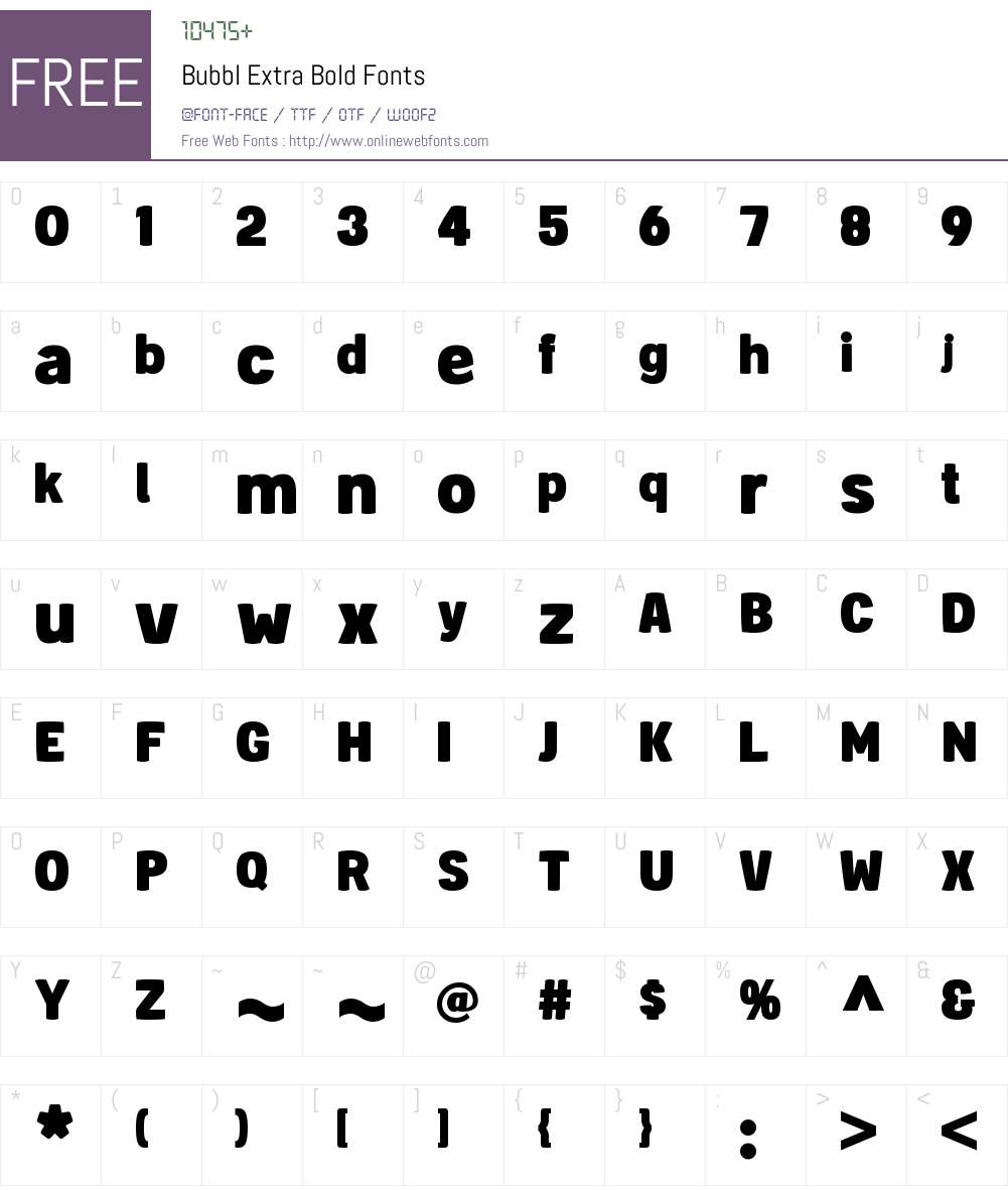 Bubbl Extra Bold 1.000;hotconv 1.0.109;makeotfexe 2.5.65596 Fonts Free Download - OnlineWebFonts.COM