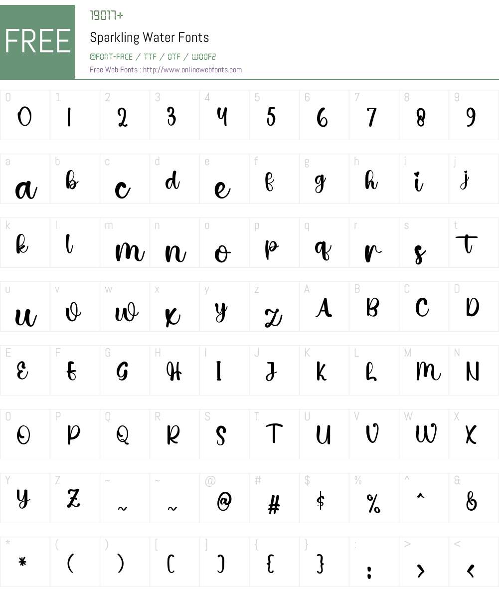 Sparkling Water 1.001;Fontself Maker 3.5.7 Fonts Free Download ...