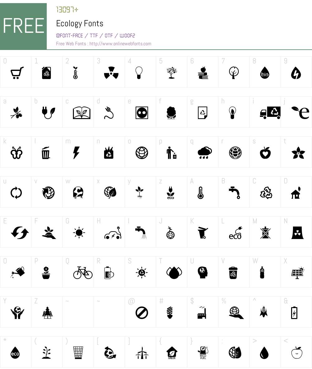 Ecology 1.00 April 6, 2015, initial release Fonts Free Download ...