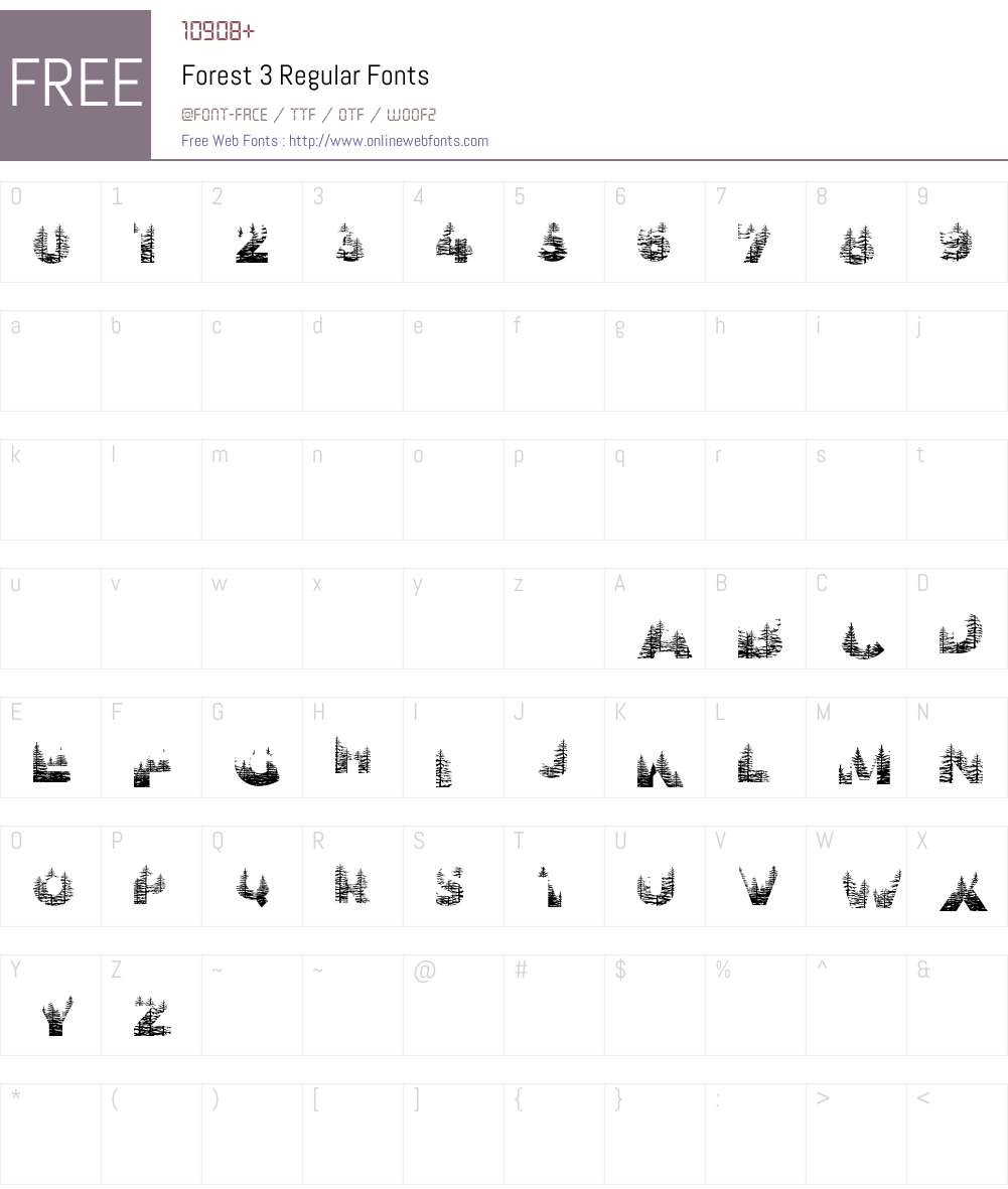 Forest 3 1.000 Fonts Free Download - OnlineWebFonts.COM