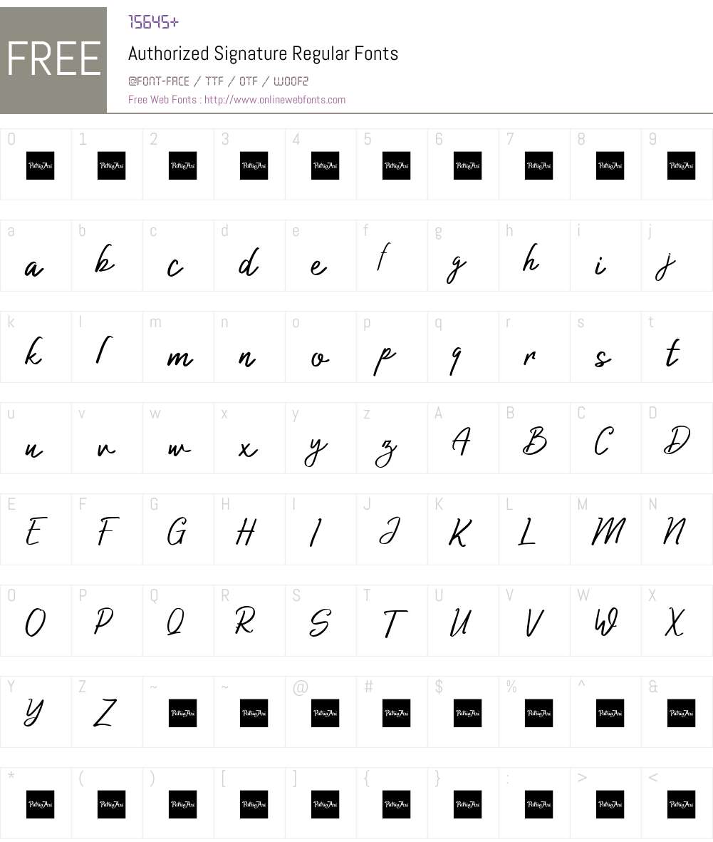 Authorized Signature 1.001;Fontself Maker 3.5.3 Fonts Free Download ...