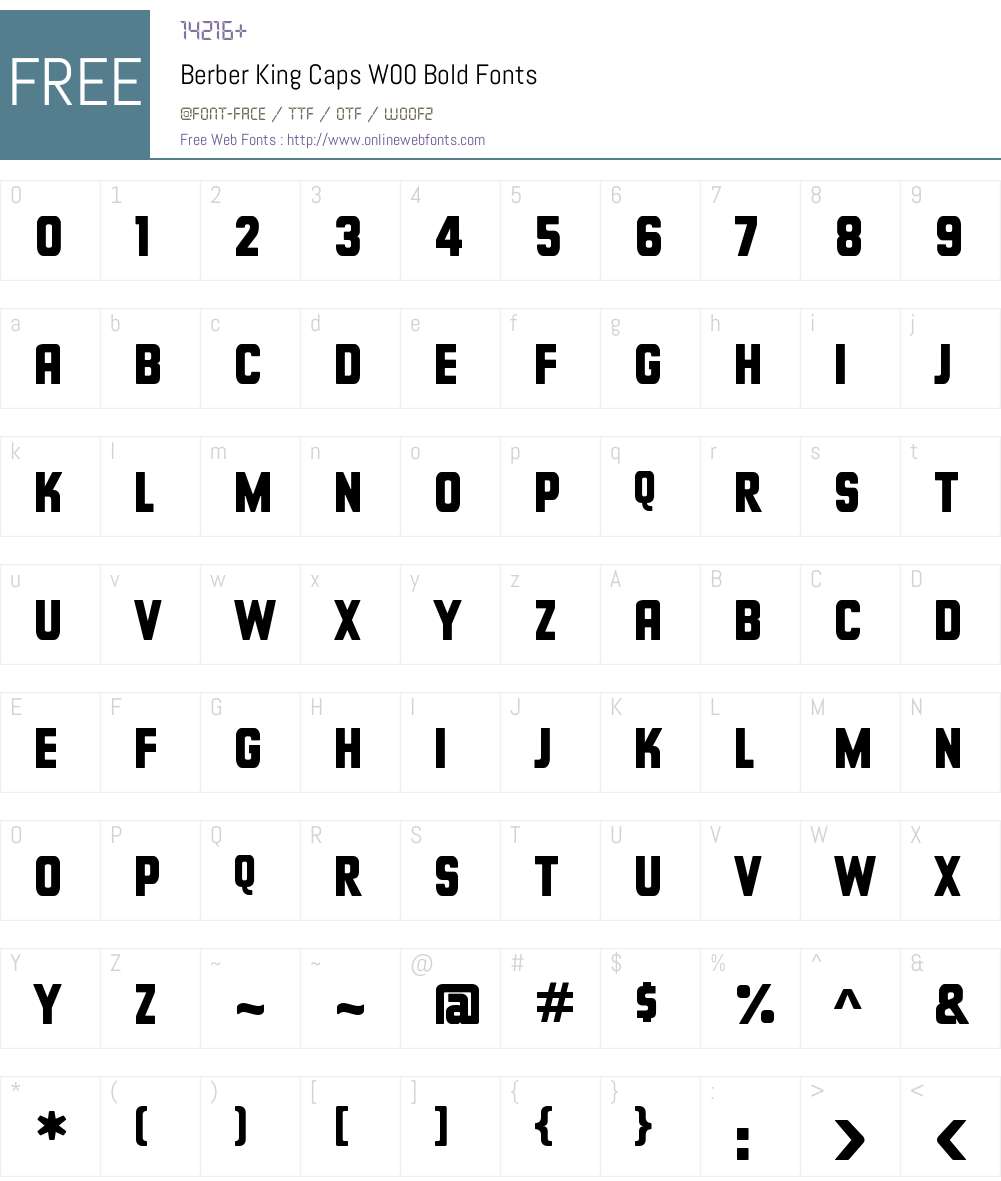 Berber King Caps W00 Bold 2.00 Fonts Free Download - OnlineWebFonts.COM