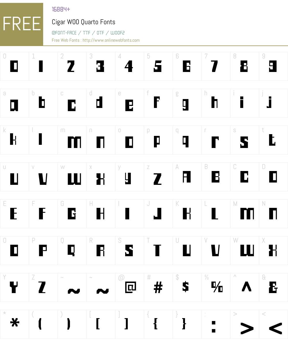 Cigar W00 Quarto 1.00 Fonts Free Download - OnlineWebFonts.COM