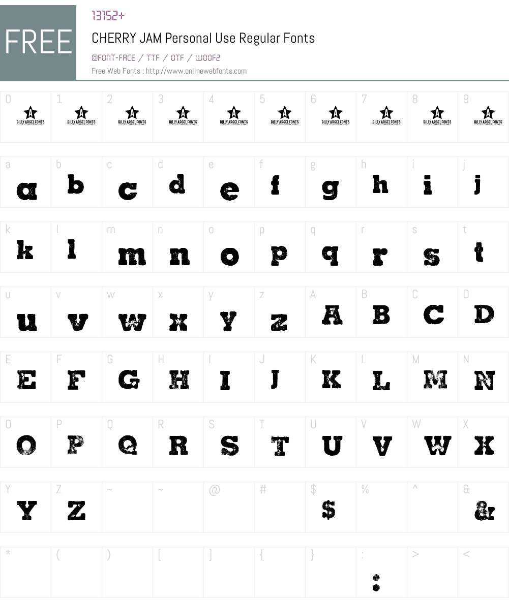 CHERRY JAM Personal Use 1.000 Fonts Free Download - OnlineWebFonts.COM