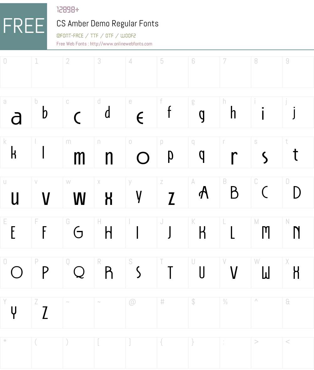 CS Amber Demo 1.000 Fonts Free Download - OnlineWebFonts.COM