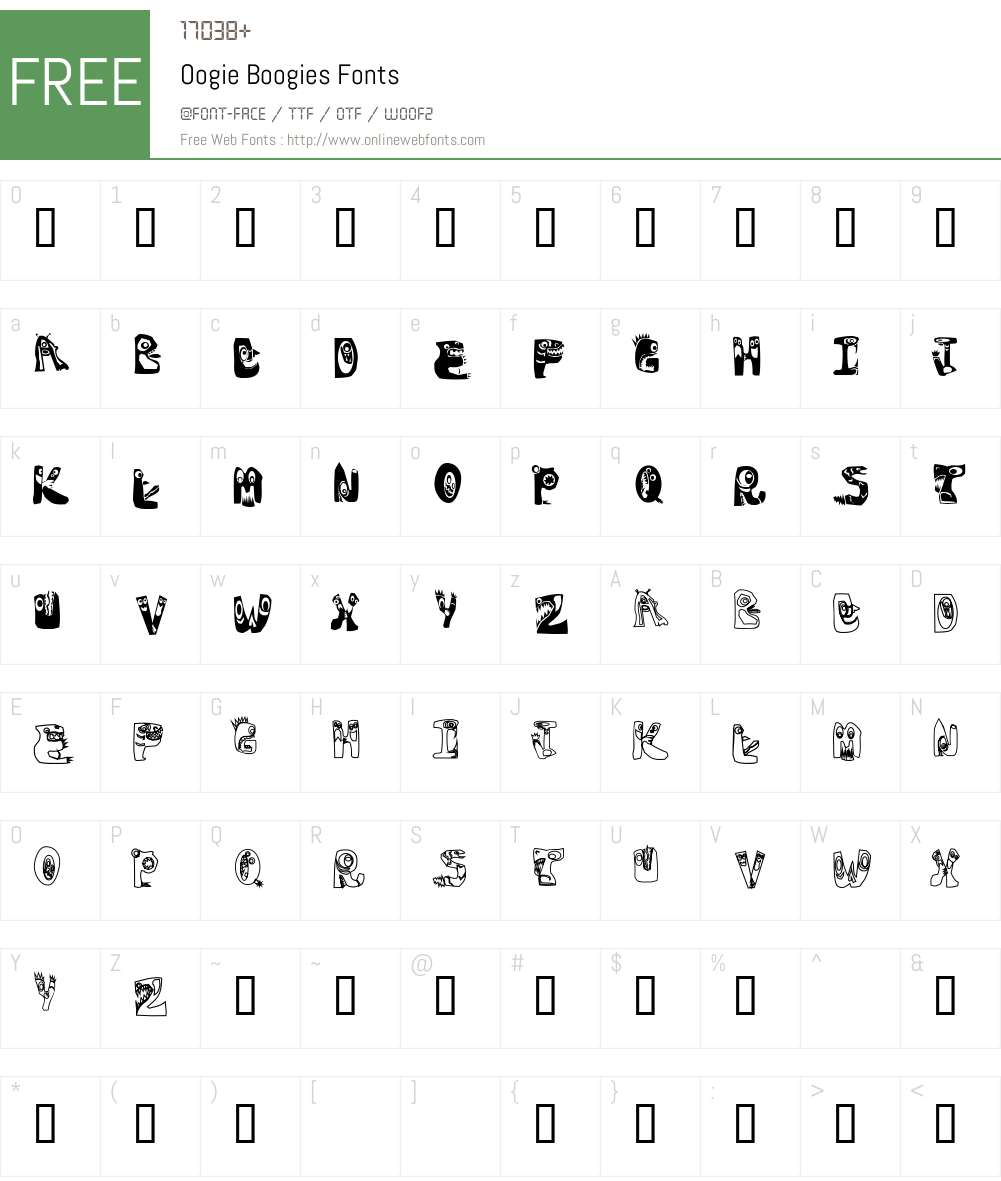 Oogie Boogies V1 2.00 Fonts Free Download - OnlineWebFonts.COM