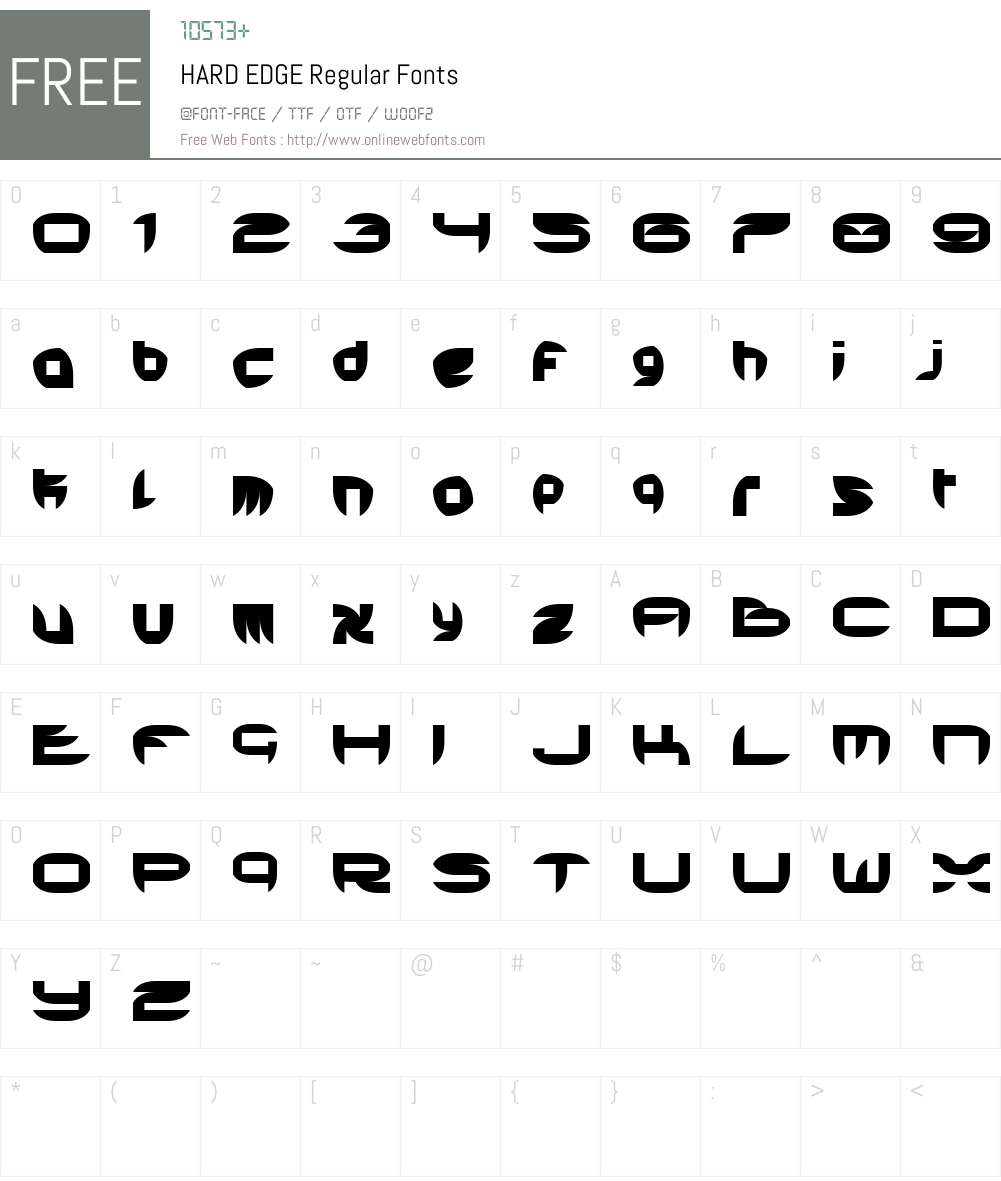 HARD EDGE Regular Fonts Free Download - OnlineWebFonts.COM