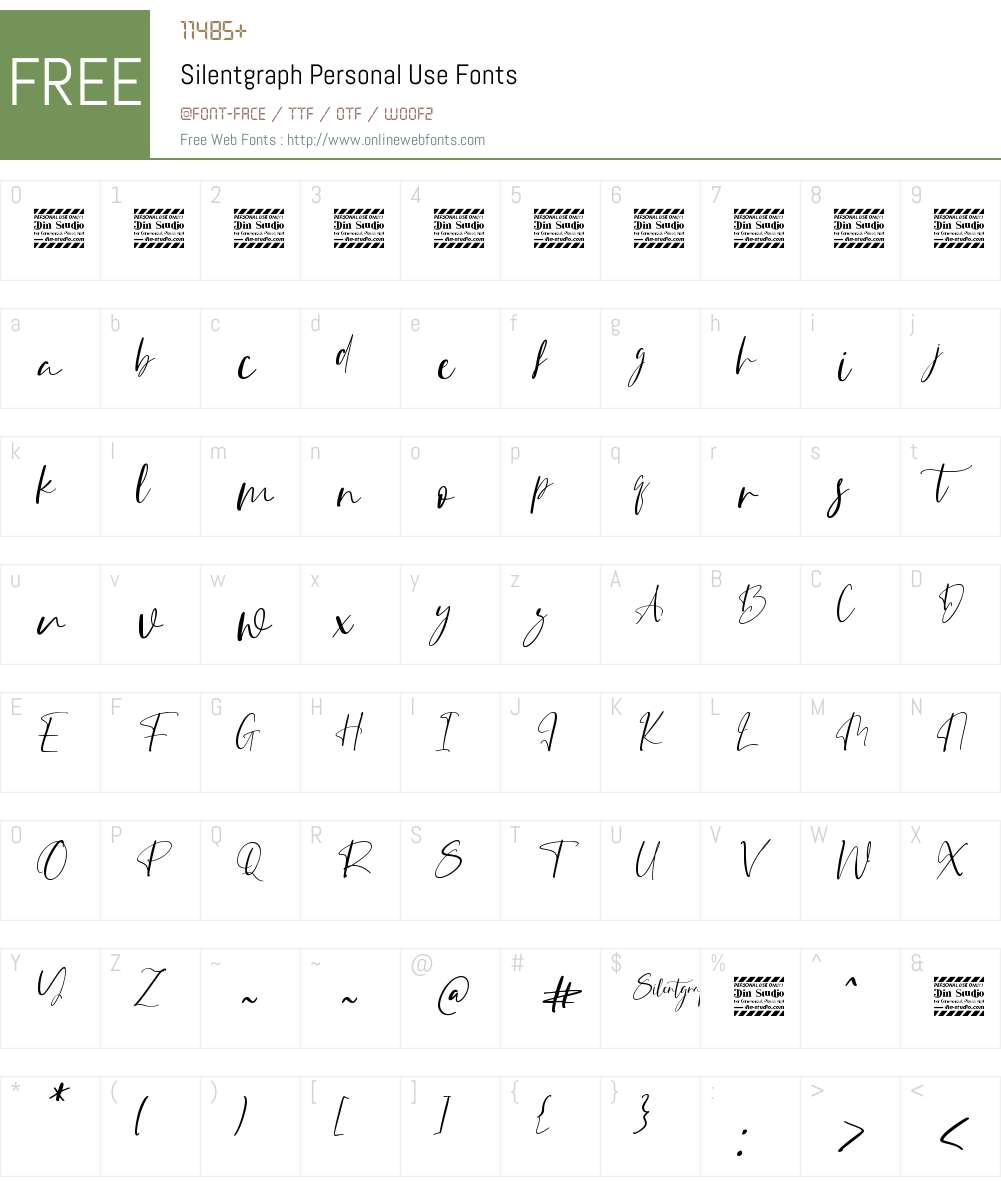 Silentgraph Personal Use 1.00;February 15, 2023;FontCreator 13.0.0.2683 64-bit Fonts Free ...