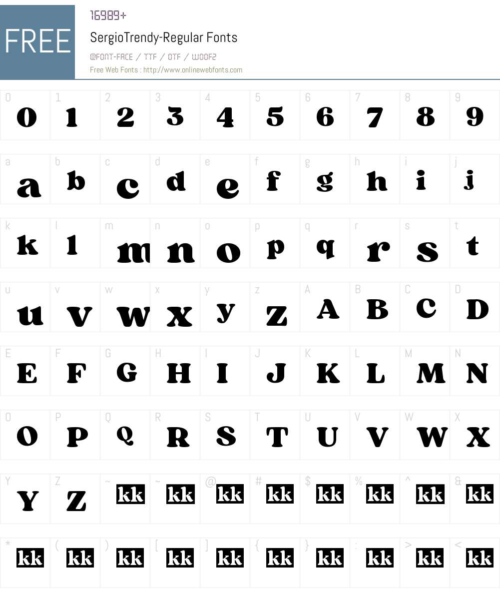 Sergio Trendy 1.000 Fonts Free Download - OnlineWebFonts.COM
