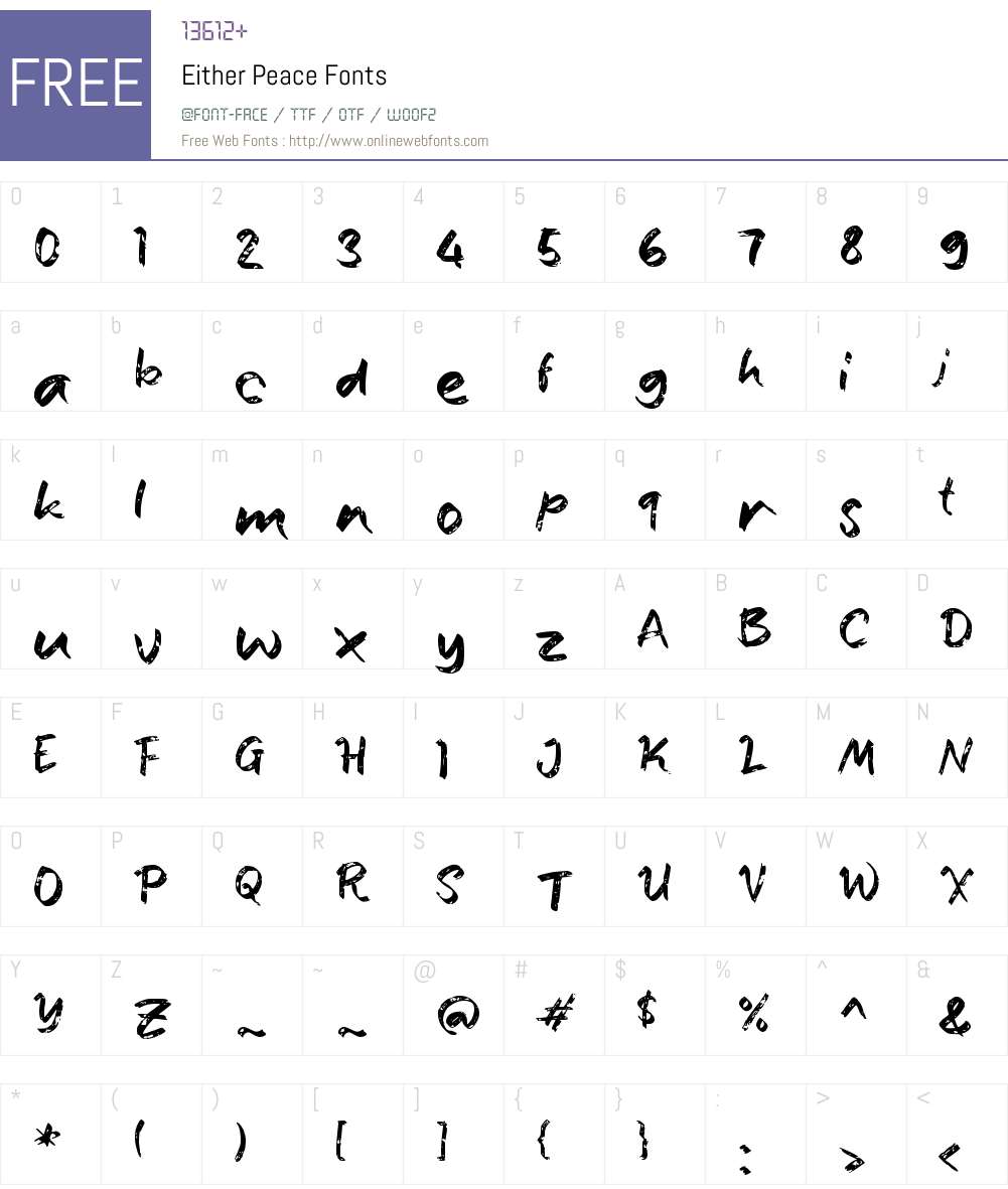 e Either Peace 001.000 Fonts Free Download - OnlineWebFonts.COM