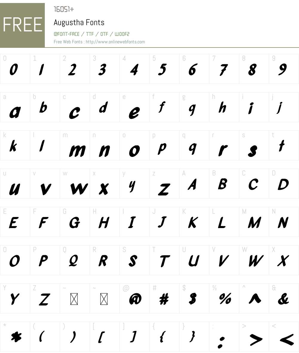 Augustha 1.002;Fontself Maker 3.5.1 Fonts Free Download ...